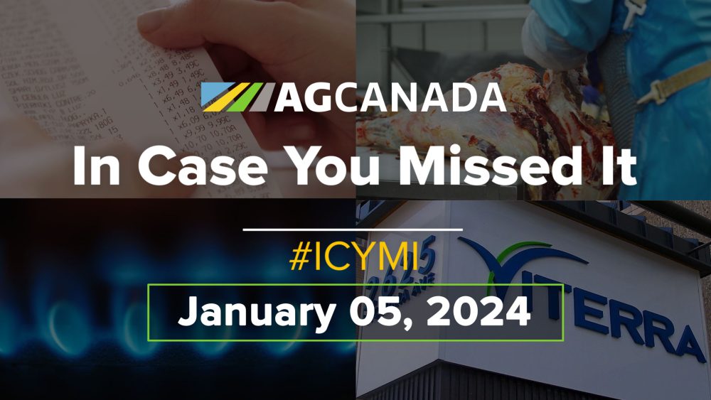 AGCanadaTV: In Case You Missed It – Your National Ag News Recap for Jan. 5, 2024 - AgCanada