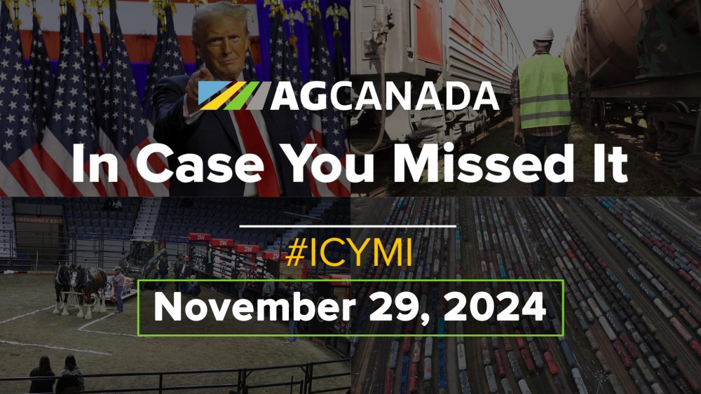 AGCanadaTV: In case you missed it; your national ag news recap for Nov. 29, 2024 - AgCanada