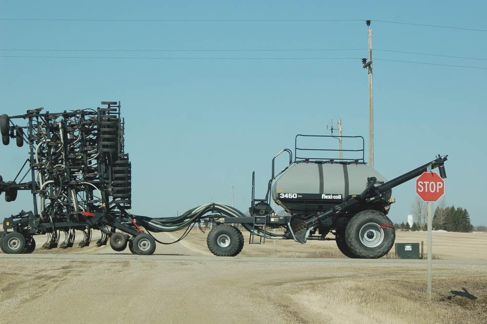 Watch for slow-moving farm equipment while driving
